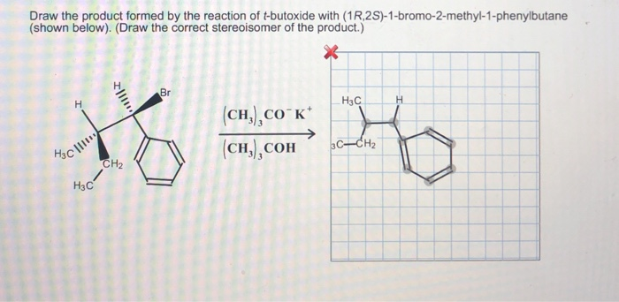 Solved Draw the product formed by the reaction of t-butoxide | Chegg.com