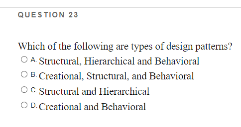 Solved QUESTION 23 Which of the following are types of | Chegg.com