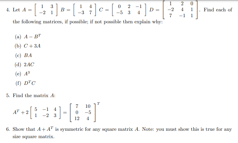 Solved 4. Let | Chegg.com