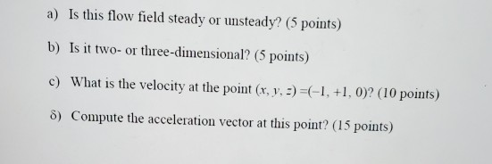 Solved an idealized velocity field is given by the formula: | Chegg.com