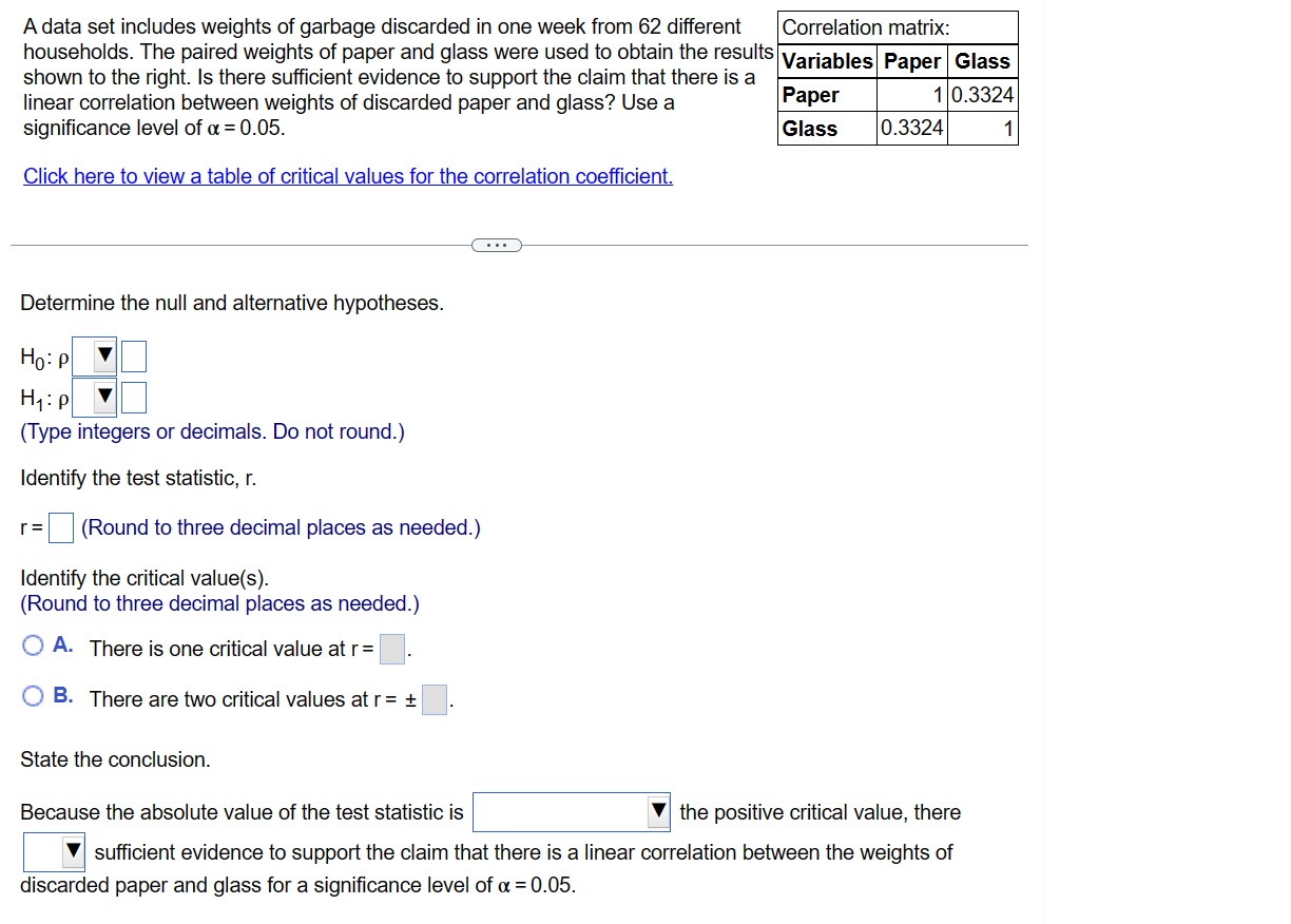 Solved A data set includes weights of garbage discarded in | Chegg.com