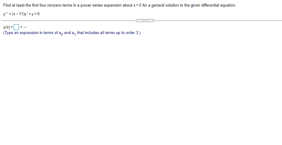 Solved Find the first four nonzero terms in a power series | Chegg.com
