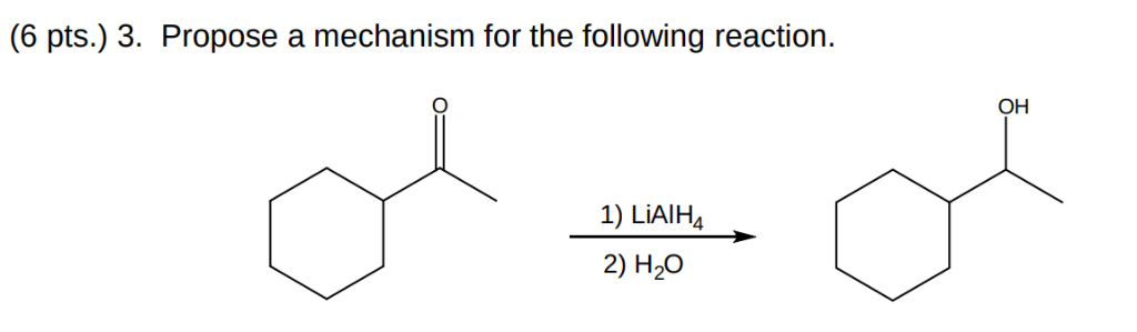 Solved (6 pts.) 3. Propose a mechanism for the following | Chegg.com