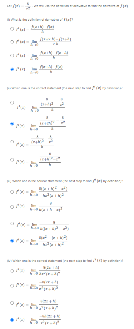 Solved Let f(x)=x28. We will use the definition of | Chegg.com