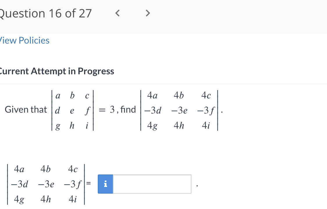 Solved /iew PoliciesCurrent Attempt in ProgressGiven that | Chegg.com