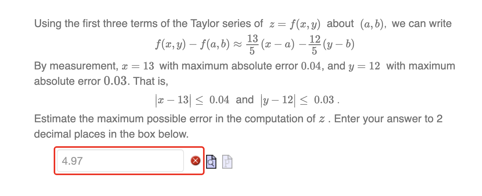 Solved Using the first three terms of the Taylor series of | Chegg.com