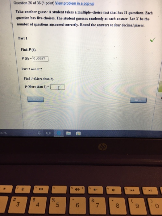 Solved Question 26 of 36 (1 point) View problem in a pop-up | Chegg.com