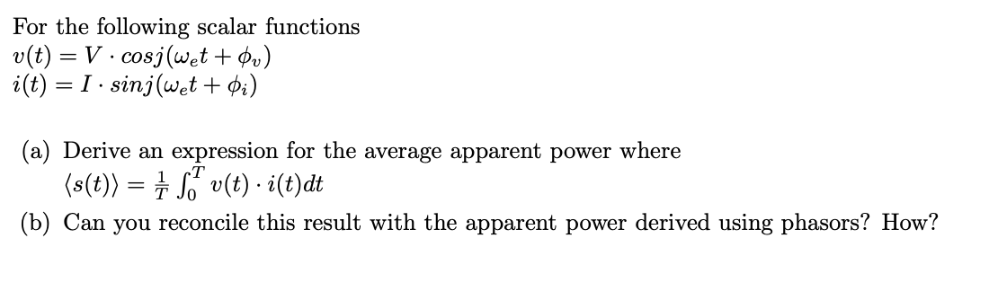 Solved For the following scalar functions | Chegg.com