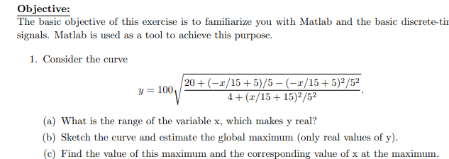 Solved note must be done on matlab otherwise i will thumb | Chegg.com