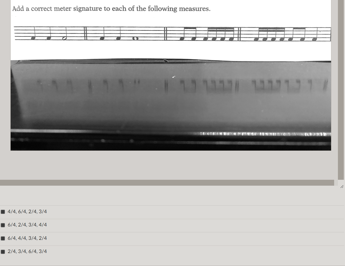 Add a correct meter signature to each of the | Chegg.com