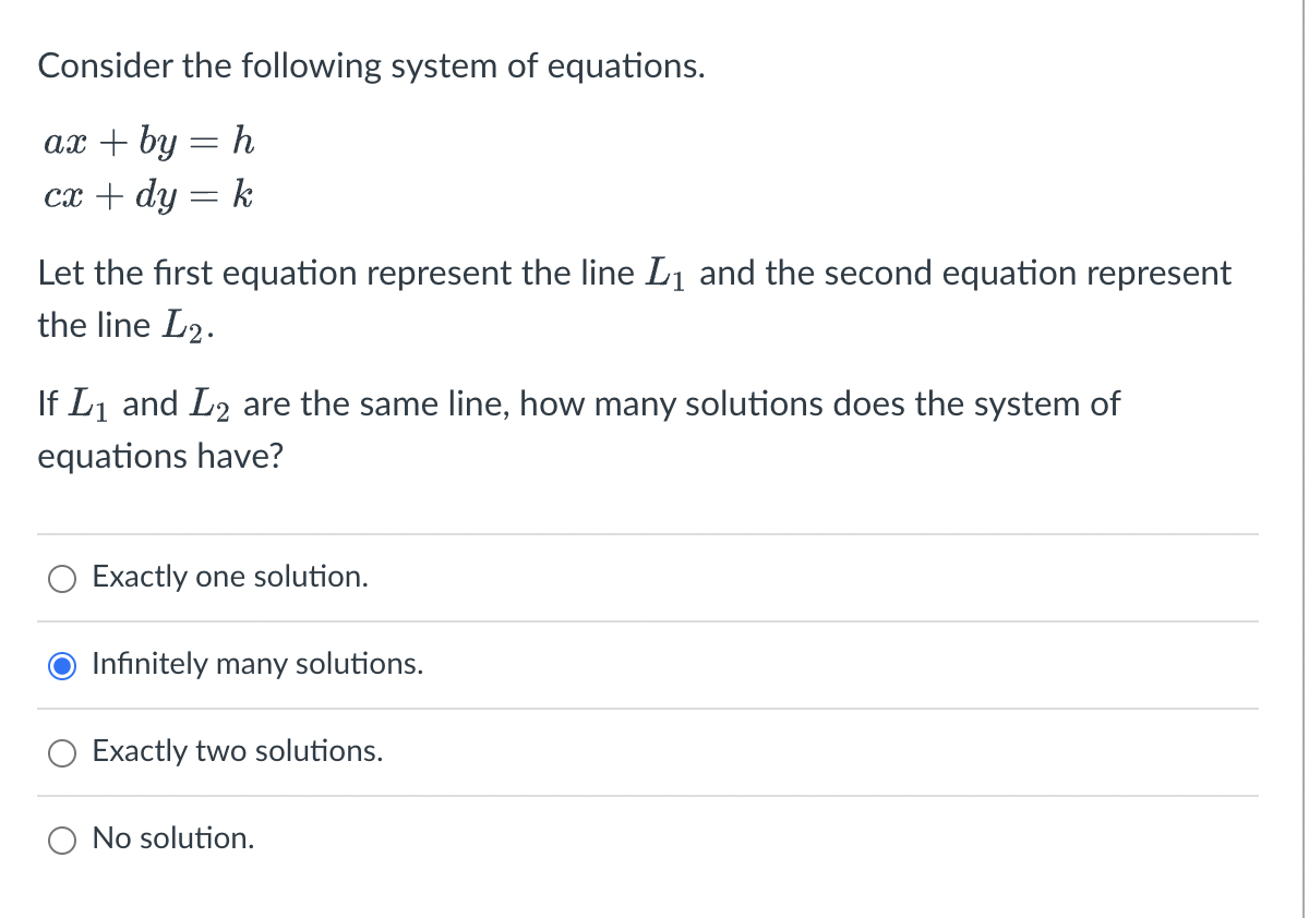 Consider the following system of | Chegg.com