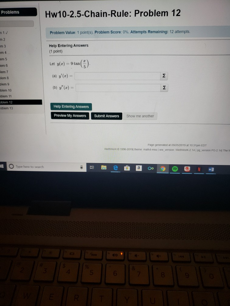Solved Grades Achievements Course Help Hw10-2.5-Chain-Rule: | Chegg.com