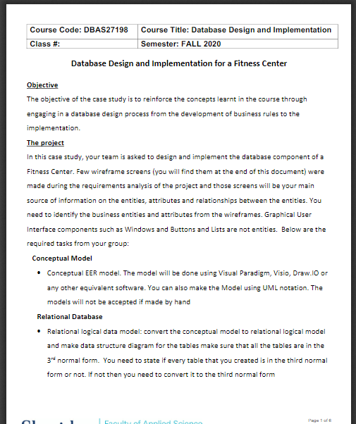 Course Code: DBAS27198 Course Title: Database Design | Chegg.com