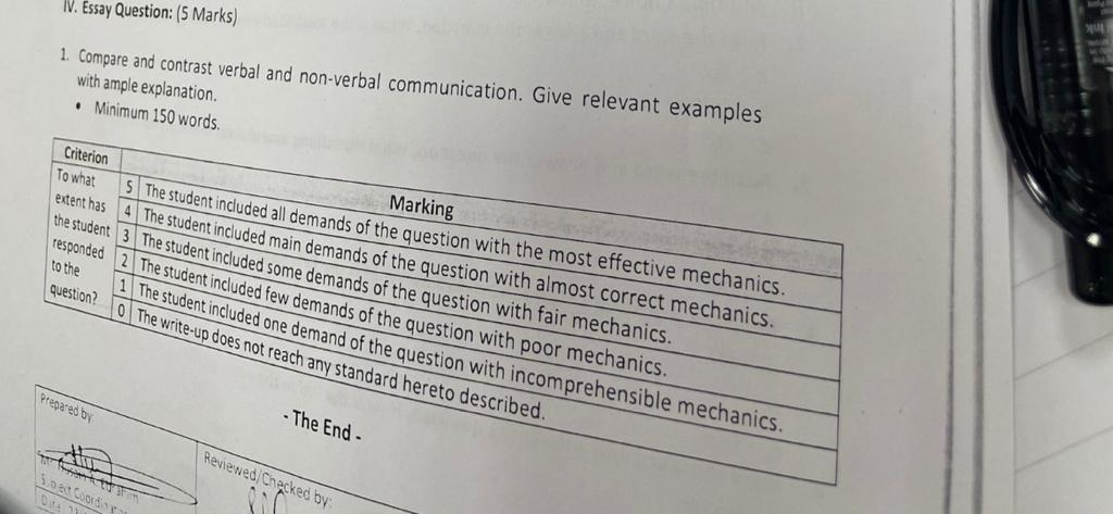 1. Compare and contrast verbal and non-verbal | Chegg.com