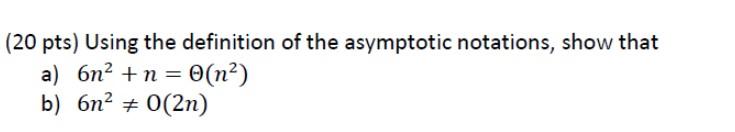 Solved Asymptotic Notations And Recurrence Relationsplease 
