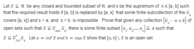 Solved Let X⊆ℜ be any closed and bounded subset of ℜ. and s | Chegg.com