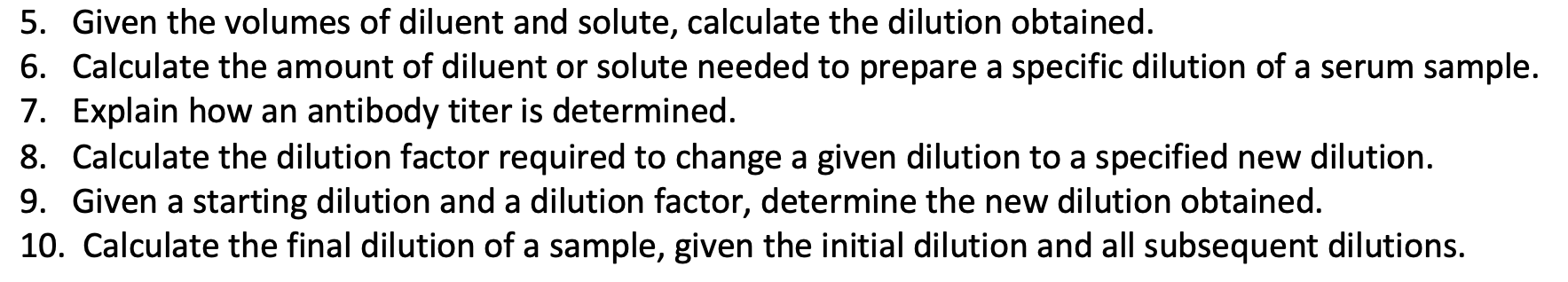 Solved I know these are simple questions based on dilutions | Chegg.com