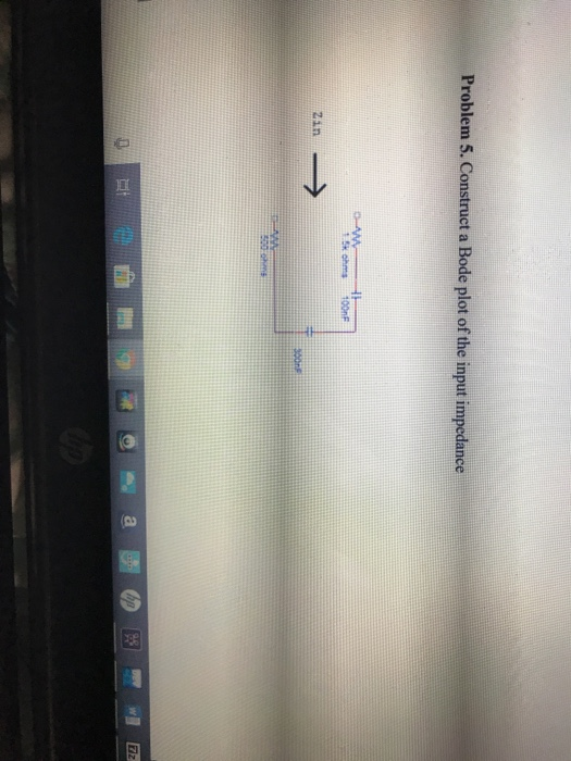 Solved Problem 5. Construct a Bode plot of the input | Chegg.com