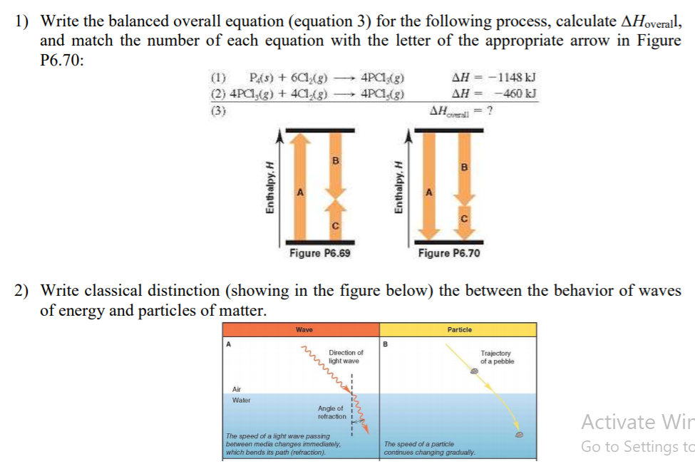 Solved 1) Write the balanced overall equation (equation 3) | Chegg.com