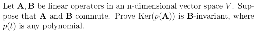Solved Let A,B be linear operators in an n-dimensional | Chegg.com
