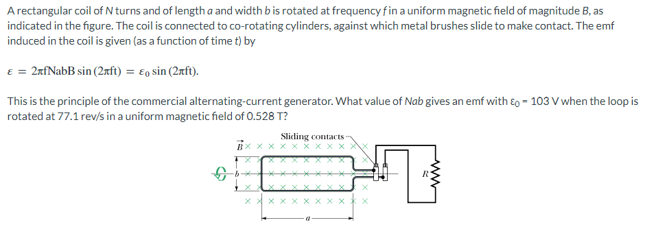 Solved induced in the coil is given (as a function of time | Chegg.com