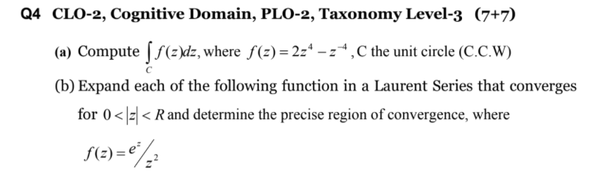 Solved Q4 CLO-2, Cognitive Domain, PLO-2, Taxonomy Level-3 | Chegg.com