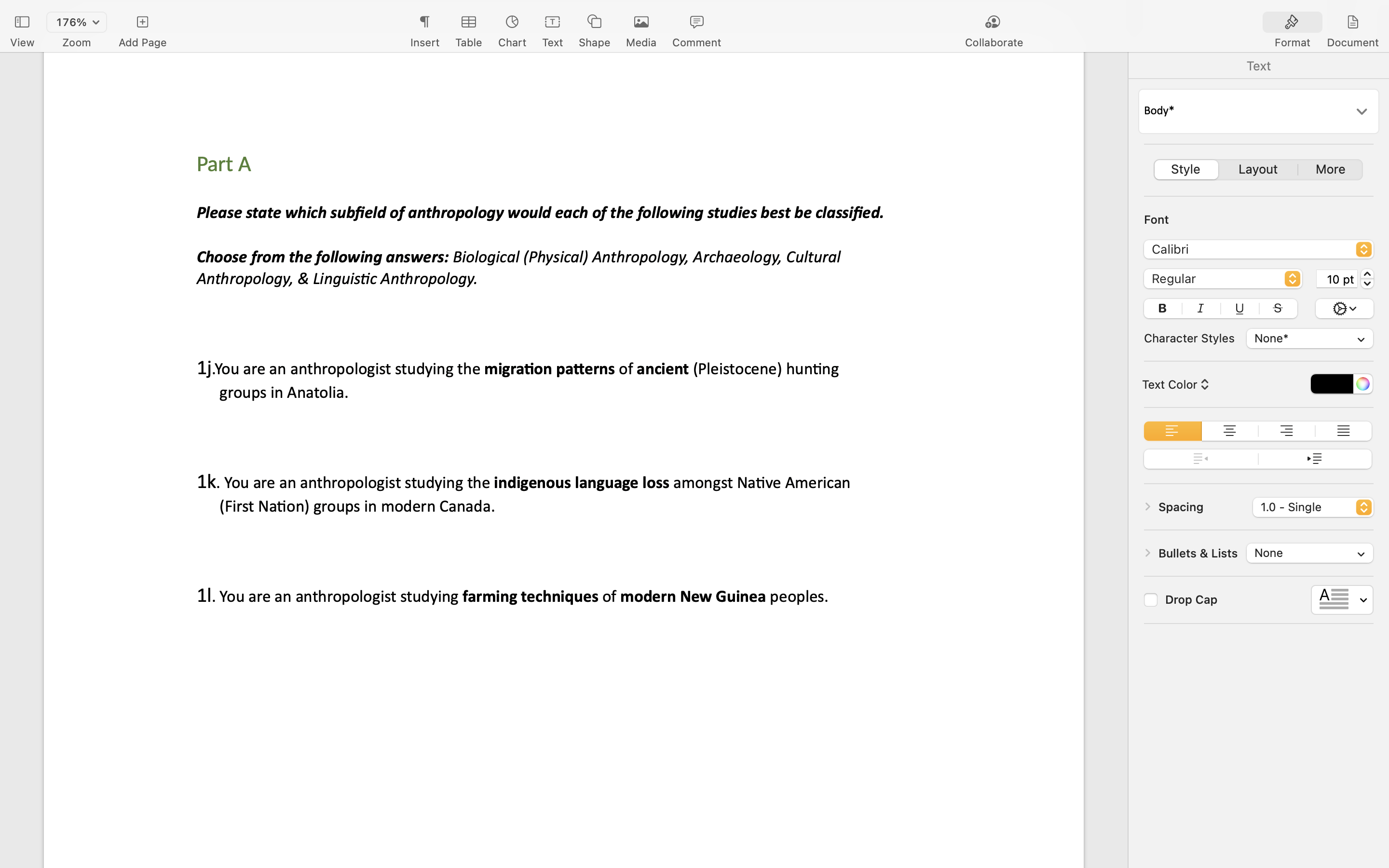 125% + पा T View Zoom Add Page Insert Table Chart | Chegg.com
