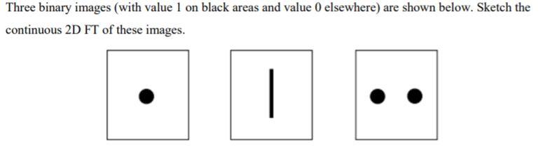 Solved Three binary images (with value 1 on black areas and | Chegg.com