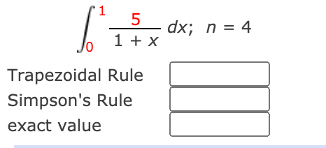 Solved Use the Trapezoidal Rule and Simpson's Rule to | Chegg.com
