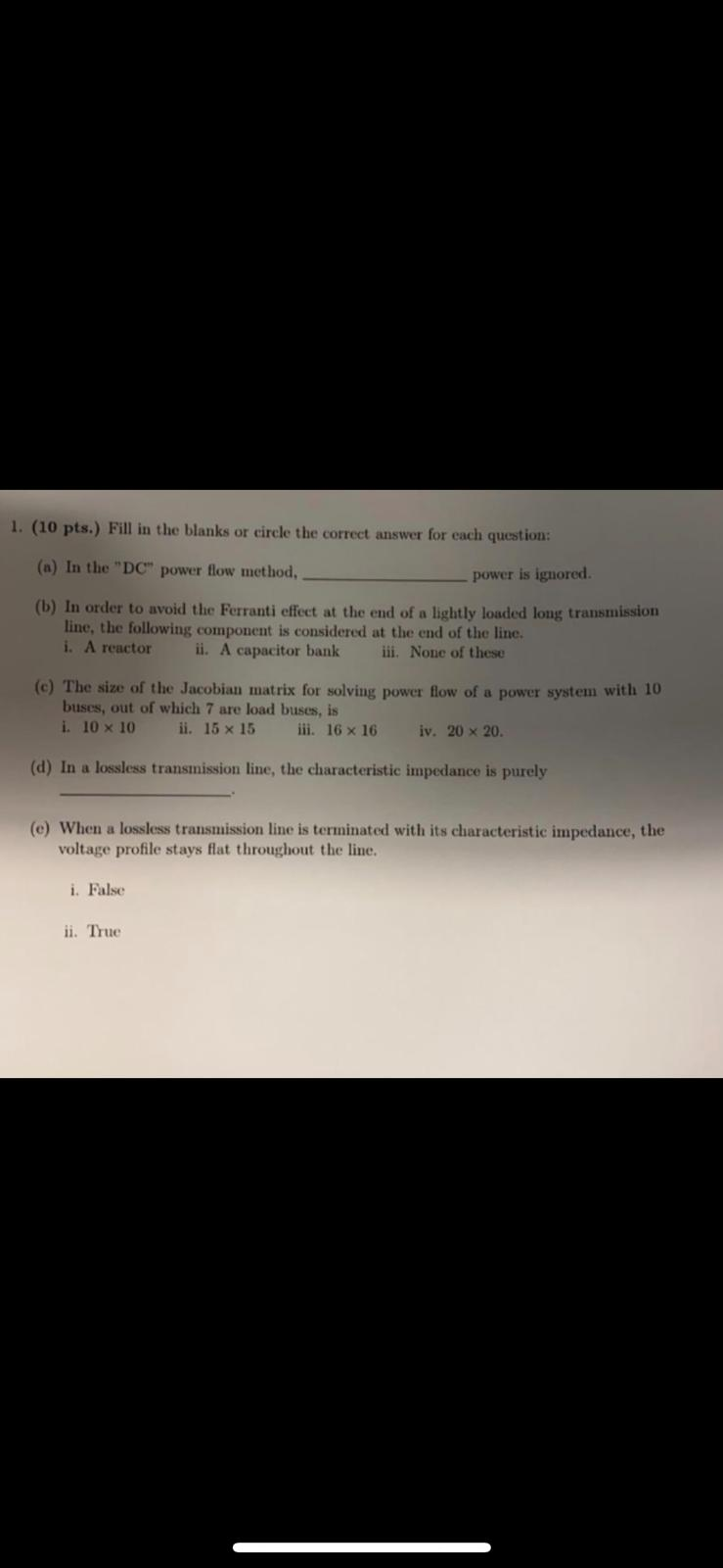 Solved 1. (10 pts.) Fill in the blanks or circle the correct | Chegg.com Solved 1. (10 pts.) Fill in the blanks or circle the correct | Chegg.com