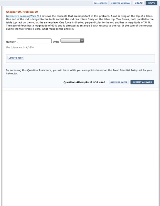 Solved NEXT Chapter 09, Problem 9 Interactive LearningWare | Chegg.com