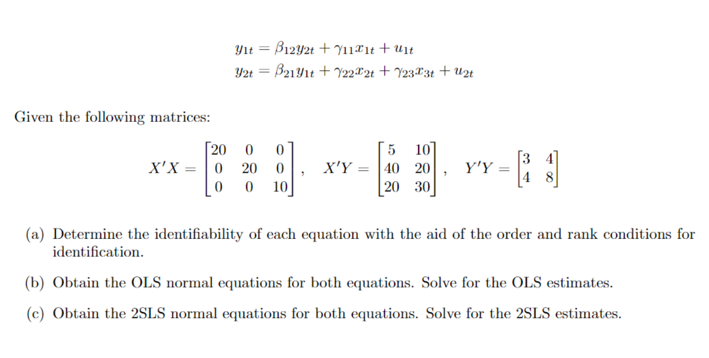 Solved Given the following | Chegg.com