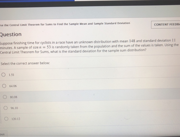 Solved se the Central Limit Theorem for Sums to Find the | Chegg.com