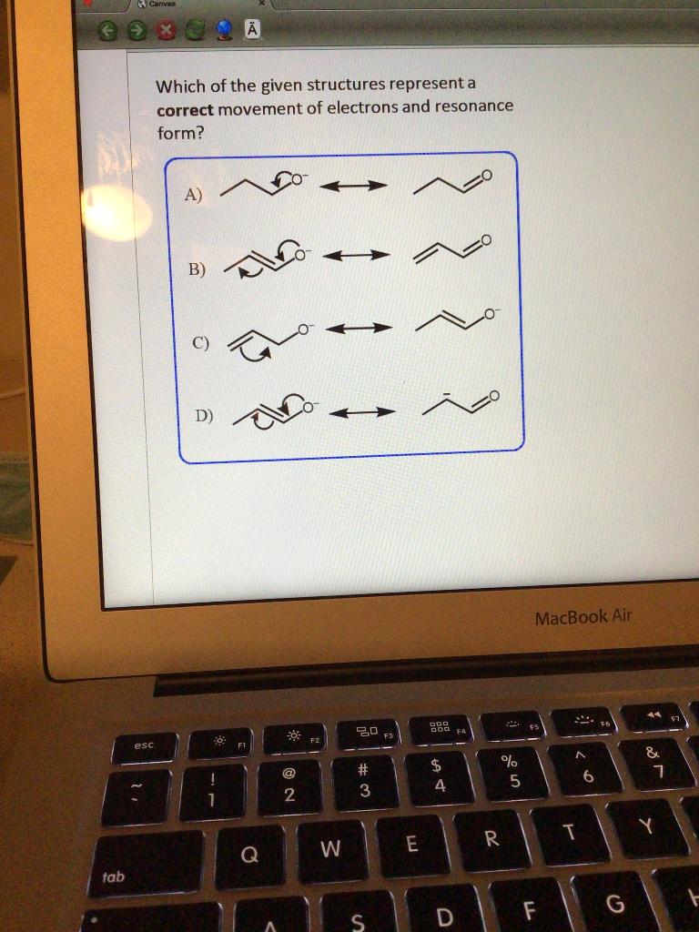 Solved tab Canvas esc Which of the given structures | Chegg.com