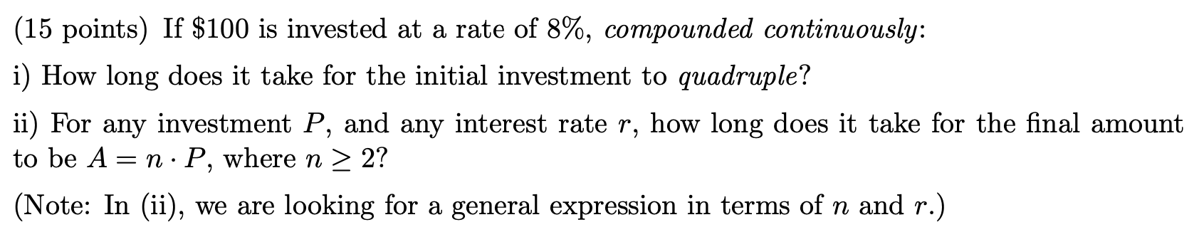 Solved (15 points) Consider the following expression, | Chegg.com