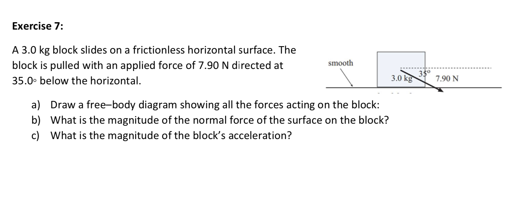 Solved a) Draw a free-body diagram showing all the forces | Chegg.com