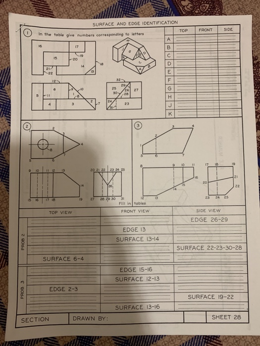 SURFACE AND EDGE IDENTIFICATION TOP FRONTSIDE In the | Chegg.com