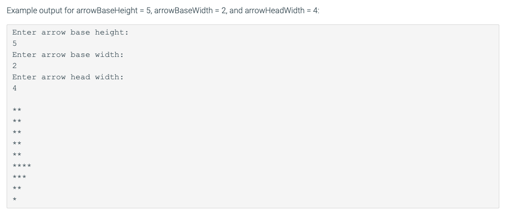 Solved This program outputs a downwards facing arrow | Chegg.com Solved This program outputs a downwards facing arrow | Chegg.com