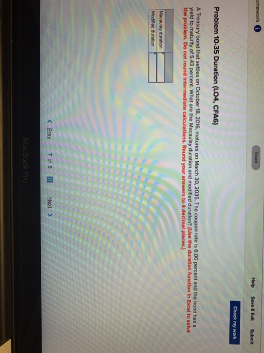 Solved mework Help Save & Exit Submit Check my work Problem | Chegg.com Solved mework Help Save & Exit Submit Check my work Problem | Chegg.com