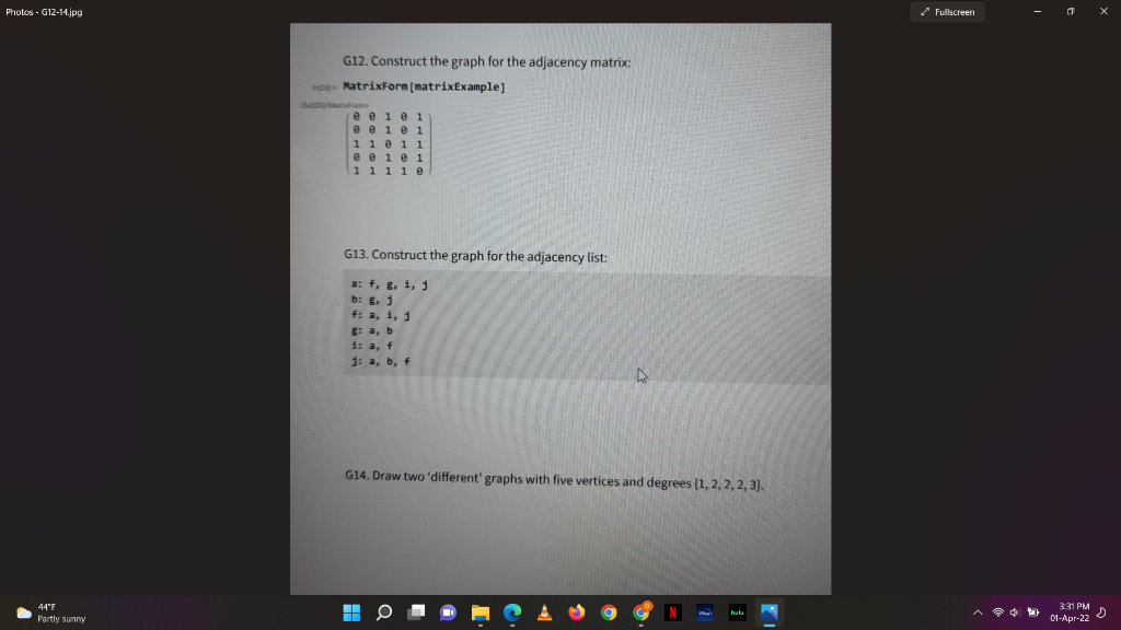 Photos - G12-14.jpg Fullscreen - G12. Construct the | Chegg.com