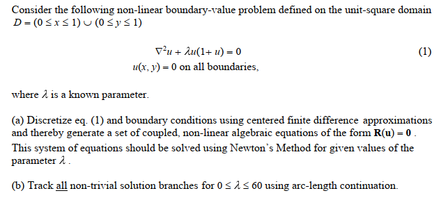 Consider the following non-linear boundary-value | Chegg.com