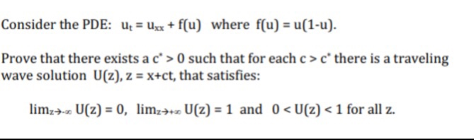 Solved Consider the PDE: ut = uxx + f(u) where f(u) = | Chegg.com