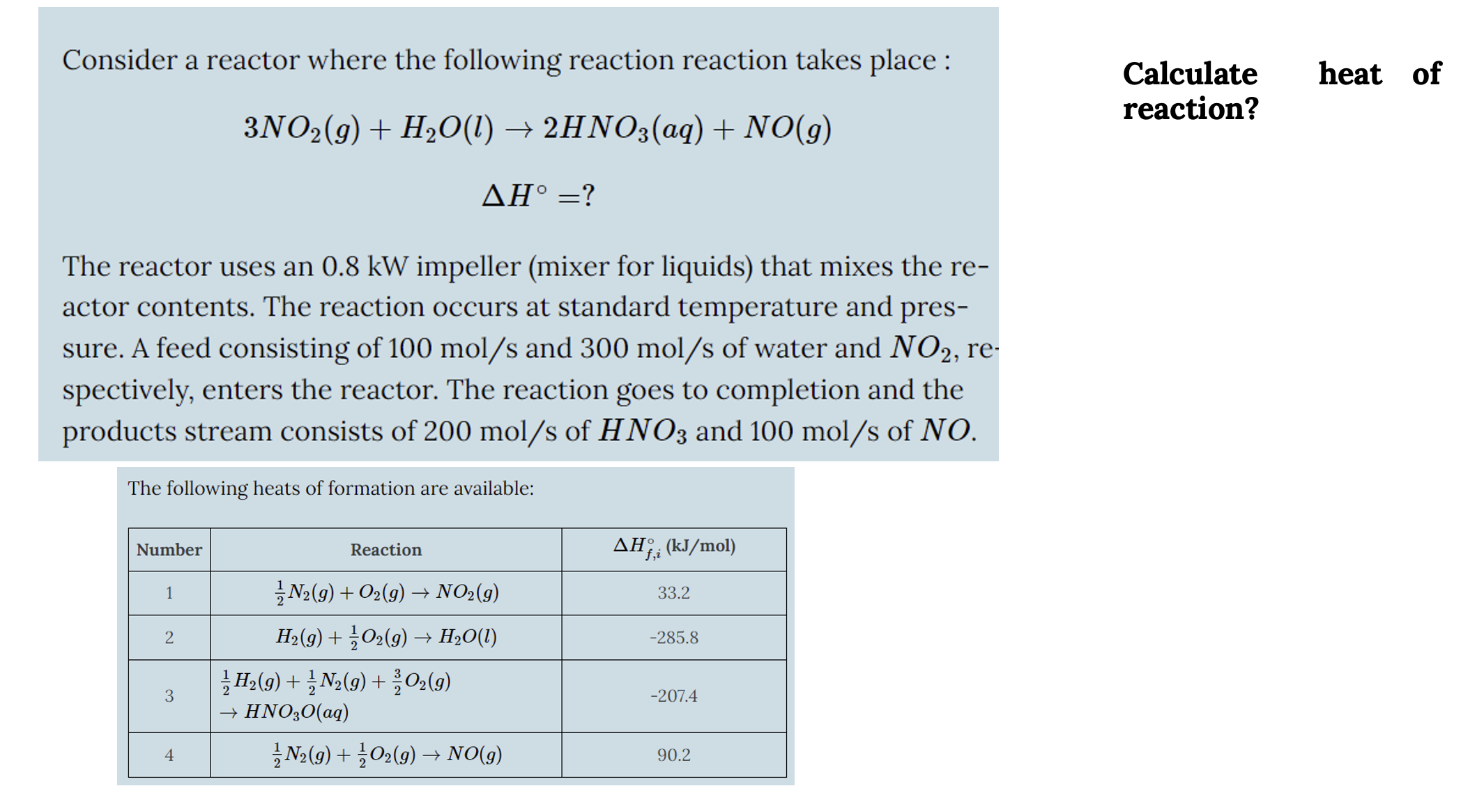 Solved by an EXPERT Consider a reactor where the following reaction | Chegg.com