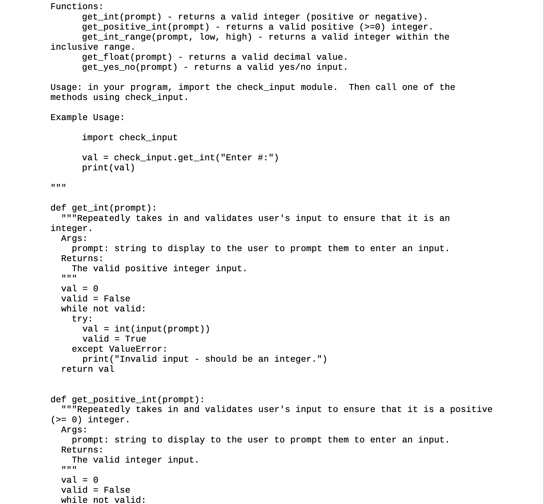 Solved def get_float(prompt): """Repeatedly takes in and | Chegg.com