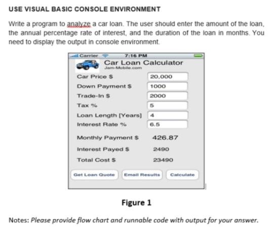 Solved Carrier USE VISUAL BASIC CONSOLE ENVIRONMENT Write a | Chegg.com