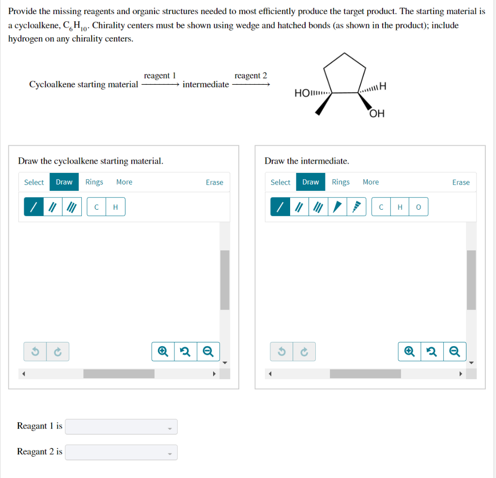 Solved Provide the missing reagents and organic structures | Chegg.com