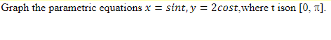 Solved Graph the parametric equations x=sint,y=2cost, where | Chegg.com