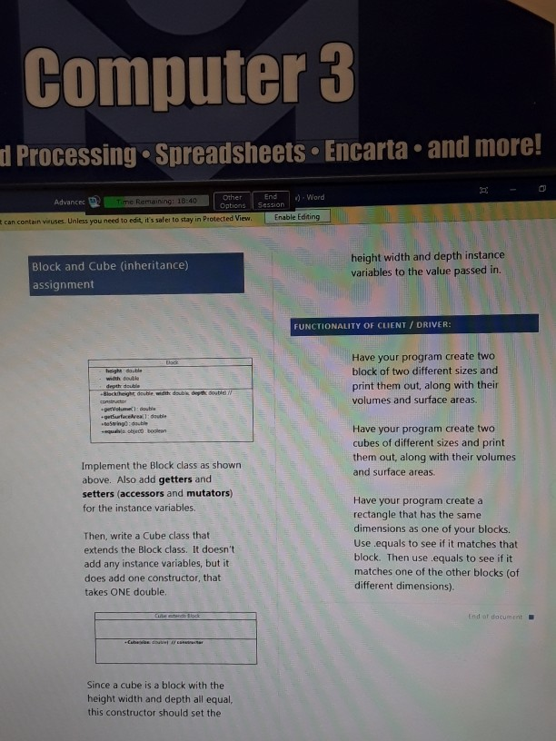 Solved Computer3 Processing Spreadsheets Encarta and more! | Chegg.com