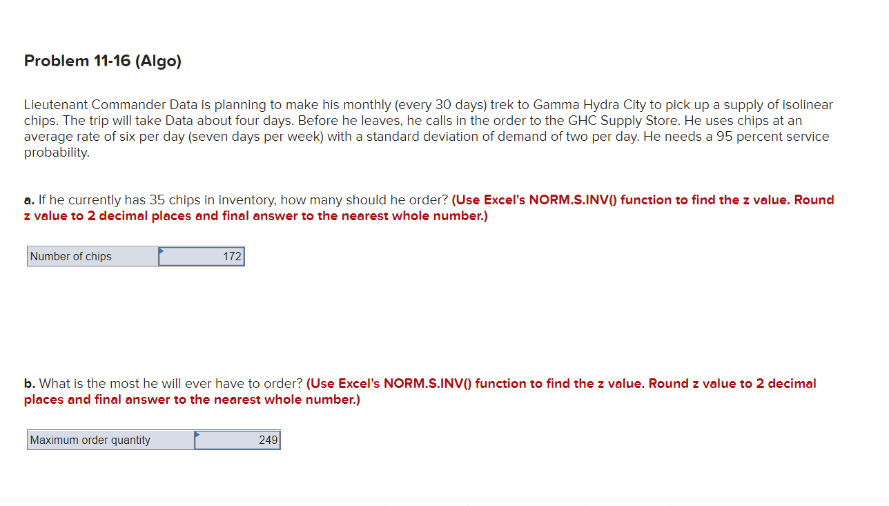 Solved Problem 11-16 (Algo) Lieutenant Commander Data is | Chegg.com