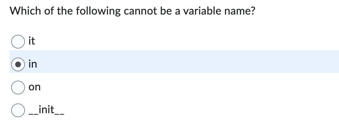 Which of the following cannot be a variable | Chegg.com
